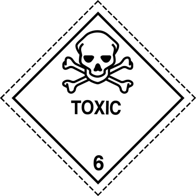 Class 6.1 - Toxic Placard - Dangerous Goods